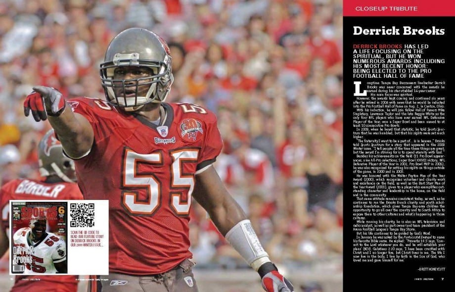 Closeup — Derrick Brooks - Sports Spectrum