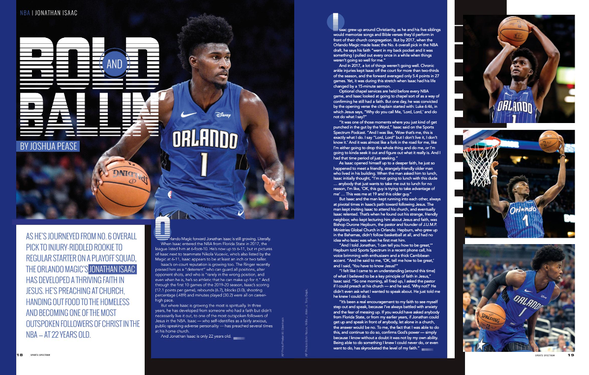 MAGAZINE: Orlando Magic's Jonathan Isaac is Bold and Ballin'