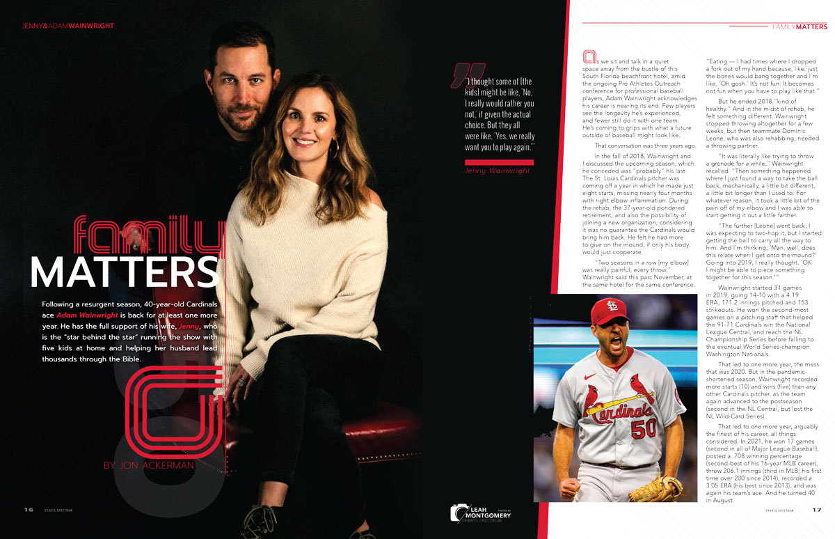 MAGAZINE: Adam Wainwright & Wife All About Family Matters